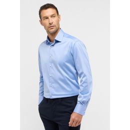 Langarmhemd Eterna "COMFORT FIT" Gr. 40, Normalgrößen, blau (mittelblau) Herren Hemden