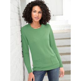 Rundhalspullover Casual Looks "Pullover" Gr. 36, grün (apfel) Damen Pullover