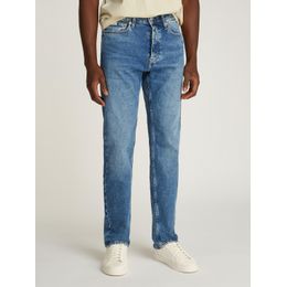 Straight-Jeans Calvin Klein Jeans "STANDARD STRAIGHT" Gr. 32, Länge 32, blau (denim medium), Herren, Denim/Jeans, Obermaterial: 99% Baumwolle, 1% Elasthan, unifarben, Jeans, im 5-Pocket-Style