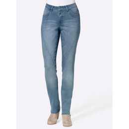 Bequeme Jeans Inspirationen Gr. 20, Kurzgrößen, blau (blue, bleached) Damen Jeans