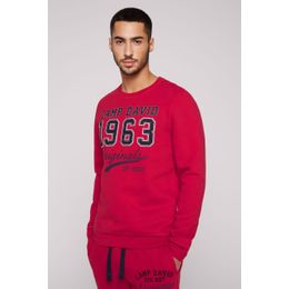 Sweater CAMP DAVID Gr. L, rot Herren Sweatshirts mit weicher Innenseite