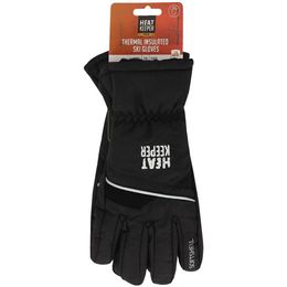 Skihandschuhe HEATKEEPER "LADIES SKI GLOVES PRO" Gr. L/XL, schwarz (black) Damen Handschuhe mit wärmendem Fleece-Innenfutter