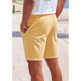 Shorts John Devin "Bermuda" Gr. S, N-Gr, gelb, Herren, Web, Obermaterial: 97% Baumwolle, 3% Elasthan, unifarben, Hosen, kurze Hose aus elastischer, gewebter Baumwollqualität