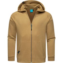 Kapuzensweatjacke Ragwear "Zenway" Gr. L (52), braun Herren Sweatjacken Basic Sweatjacke mit Kapuze