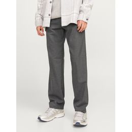 Jack & Jones Chinos JACK & JONES "JPSTKARL JJBANKS CHINO SN" Gr. 30, Länge 30, grau (dark grey) Herren Hosen