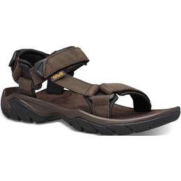 Sandale Teva "Terra Fi 5 Universal Leather Mens" Gr. 39,5, braun Schuhe Outdoorsandale mit Klettverschluss