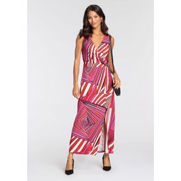 Maxikleid Melrose Gr. 34, N-Gr, pink (pink, grafik) Damen Kleider mit V-Ausschnitt - NEUE KOLLEKTION