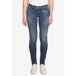 Slim-fit-Jeans Le Temps Des Cerises "PULP" Gr. 25, US-Größen, blau, Damen, 92% Baumwolle, 6% Synthetik, 2% Elasthan, unifarben, Jeans, mit 7/8-Länge