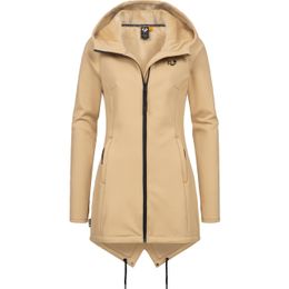 Sweatjacke Ragwear "Wingi", Damen, Gr. L (40), grau (taupe), 95% Polyester, 5% Elasthan, Sportlich, tailliert ca. Mitte Oberschenkel, hoch geschlossener Ausschnitt, eng normaler Saum mit Daumenlöchern, Sweatjacken, Sportliche Damen Kapuzenjacke mit kuschelig weichem Innenleben