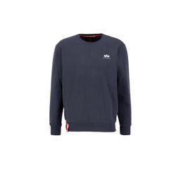 Sweater Alpha Industries "Alpha Industries Men - Sweatshirts Basic Small Logo" Gr. L, blau (navy) Herren Sweatshirts