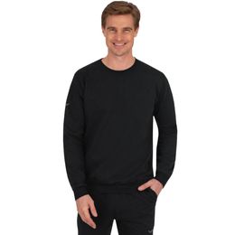 Sweatshirt TRIGEMA "TRIGEMA Sweatshirt aus Biobaumwolle" Gr. L, schwarz, Herren, 75% Baumwolle (Biobaumwolle kbA), 25% Baumwolle (recycelt), Sweatshirts