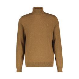 Rollkragenpullover Lerros "Lerros Rollkragen-Strickpullover" Gr. L, beige (soft melange) Herren Pullover