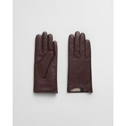 Lederhandschuhe Gant "LEATHER GLOVES" Gr. L, braun (soil brown) Damen Handschuhe