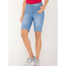 Jeansbermudas Casual Looks Gr. 44, Normalgrößen, blau (blue, bleached) Damen Jeans