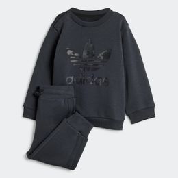 Trainingsanzug adidas originals "CREW SET" Gr. 62, grau (carbon) Kinder Sportanzüge