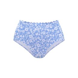 Bikini-Hose Vivance "Leni" Gr. 44, N-Gr, blau (himmelblau, weiß) Damen Badehosen mit gelaserter Wellenkante