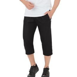 Jerseyhose TRIGEMA "TRIGEMA 3/4 Freizeithose aus Baumwolle" Gr. L, US-Größen, schwarz Herren Hosen