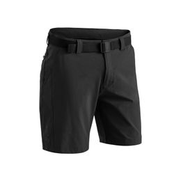 Funktionsshorts Maier Sports "Nil Short M", Herren, Gr. 46, Normalgrößen, schwarz, 90% Polyamid, 10% Elasthan, Hosen, Herren Shorts, kurze Wanderhose, Outdoorhose 4 Taschen, Regular Fit