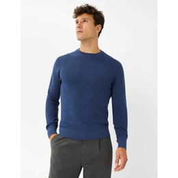 Rundhalspullover Brax "Style ROY" Gr. L (52), blau (jeansblau) Herren Pullover