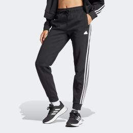 Sporthose adidas Sportswear "W FI 3S REG PT" Gr. L, N-Gr, schwarz, Damen, Obermaterial: 64% Baumwolle, 36% Polyester, Hosen