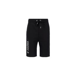 Sweatshorts Alpha Industries "Alpha Industries Men - Shorts Basic Short AI Foil Print" Gr. M, Normalgrößen, schwarz (black, metalsilver) Herren Hosen