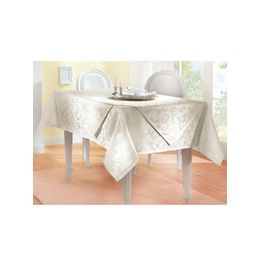 Tischdecke Tischdecken Gr. B/L: 130 cm x 260 cm, eckig, beige (champagner)