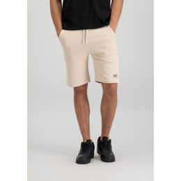 Sweatshorts Alpha Industries "Alpha Industries Men - Shorts Basic Short SL", Herren, Gr. L, Normalgrößen, weiß (jet stream weiß), Shell: 80% Cotton, 20% Polyester, Hosen