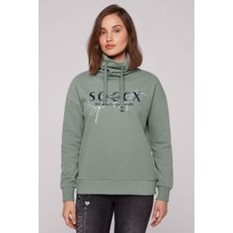 Sweater SOCCX Gr. L, blau (muted aqua) Damen Sweatshirts mit Baumwolle