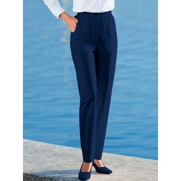 Schlupfhose Classic Basics Gr. 195, Extrakurzgrößen, blau (marine) Damen Hosen