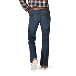 Bootcut-Jeans Wrangler "Jacksville" Gr. 38, Länge 34, blau (broken, arrow) Herren Jeans