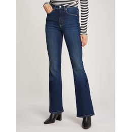 Bootcut-Jeans Calvin Klein Jeans "SKINNY BOOTCUT", Damen, Gr. 30, Länge 30, blau (denim schwarz), Denim/Jeans, Obermaterial: 94% Baumwolle, 4% Elastomultiester, 2% Elasthan, unifarben, feminin, skinny fit, Jeans, im 5-Pocket-Style