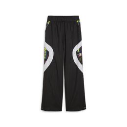 Sporthose Puma "STEWIE TOKYO Trainingshose Damen" Gr. L, Normalgrößen, schwarz (schwarz aop), Damen, Obermaterial: 100% Nylon; Futter: 100% Polyester; Taschenfutter: 100% Polyester; Einsatz: 100% Polyester; Hinterer Einsatz: 100% Nylon, Hosen