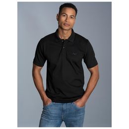 Poloshirt TRIGEMA "TRIGEMA DELUXE Piqué" Gr. L, schwarz Herren Shirts