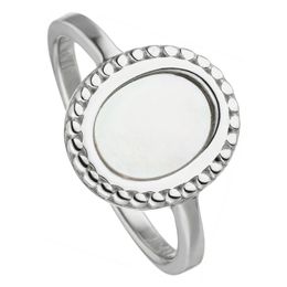 Fingerring Jobo "Ovaler Ring mit Perlmutt" Fingerringe Gr. 52, Silber 925 (Sterlingsilber), silberfarben (silber 925) Damen 925 Silber