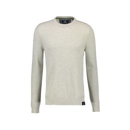 Strickpullover Lerros "Lerros Basic Strickpullover" Gr. L, weiß (off white) Herren Pullover