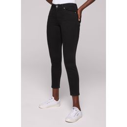 Slim-fit-Jeans SOCCX Gr. 26, Länge 28, schwarz Damen Jeans mit normaler Leibhöhe