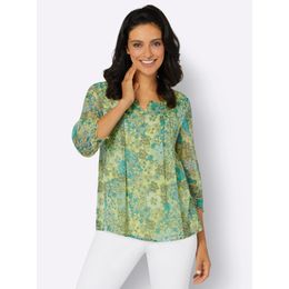 Druckbluse Inspirationen Gr. 36, grün (pistazie, mint, bedruckt) Damen Blusen