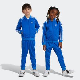 Trainingsanzug adidas originals "SST TRACKSUIT" Gr. 104, blau Kinder Sportanzüge