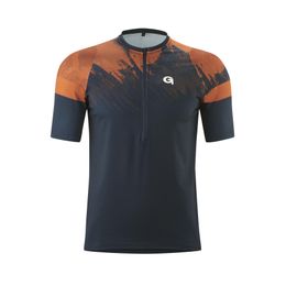 Radtrikot Gonso "VEDELLO" Gr. M, blau (nachtblau) Herren Trikots MTB-Radshirt kurzarm, leichtes Fahrradtrikot, Funktionsshirt