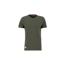 T-Shirt Alpha Industries "Alpha Industries Men - T-Shirts Dragon EMB T" Gr. XS, grün (dark olive) Herren Shirts