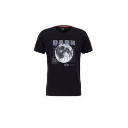 T-Shirt Alpha Industries "Alpha Industries Men - T-Shirts Dark Side T-Shirt" Gr. L, schwarz (black, reflective) Herren Shirts