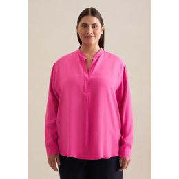 Klassische Bluse Seidensticker "Schwarze Rose" Gr. 5XL (50), bunt (rosa, pink), Damen, 100% Viskose, unifarben, Blusen, Tunika Uni