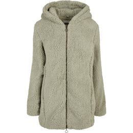 Allwetterjacke Urban Classics "Urban Classics Damen Ladies Sherpa Jacket" Gr. S, weiß (softsalvia), Damen, 100% Polyester, unifarben, Jacken