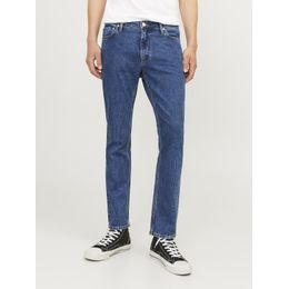 Jack & Jones Regular-fit-Jeans JACK & JONES "JJICLARK JJEVAN AM SN" Gr. 30, Länge 32, blau (blue denim) Herren Jeans