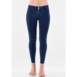 Jeggings Freddy "WRUP4 SUPERSKINNY" Gr. M (38), N-Gr, blau (dark blue) Damen Hosen mit Lifting & Shaping Effekt