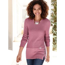 Rundhalspullover Casual Looks "Pullover" Gr. 36, rosa (altrosa) Damen Pullover