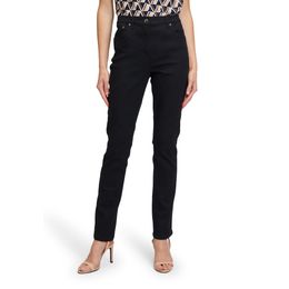 Stretch-Jeans Betty Barclay "Betty Barclay Stretch-Hose mit hohem Bund" Gr. 34, Normalgrößen, schwarz (schwarz, schwarz), Damen, Obermaterial: 50% Polyester recycelt, 46% Baumwolle, 4% Elasthan., Jeans