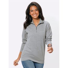 Sweatshirt Catamaran Gr. 44/46, grau (grau, meliert) Damen Sweatshirts