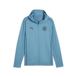 Trainingsjacke Puma "Manchester City Casuals Kapuzenjacke Herren" Gr. L, blau (magic blue new navy) Herren Jacken