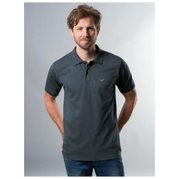 Poloshirt TRIGEMA "TRIGEMA DELUXE Piqué" Gr. L, grau (anthrazit) Herren Shirts